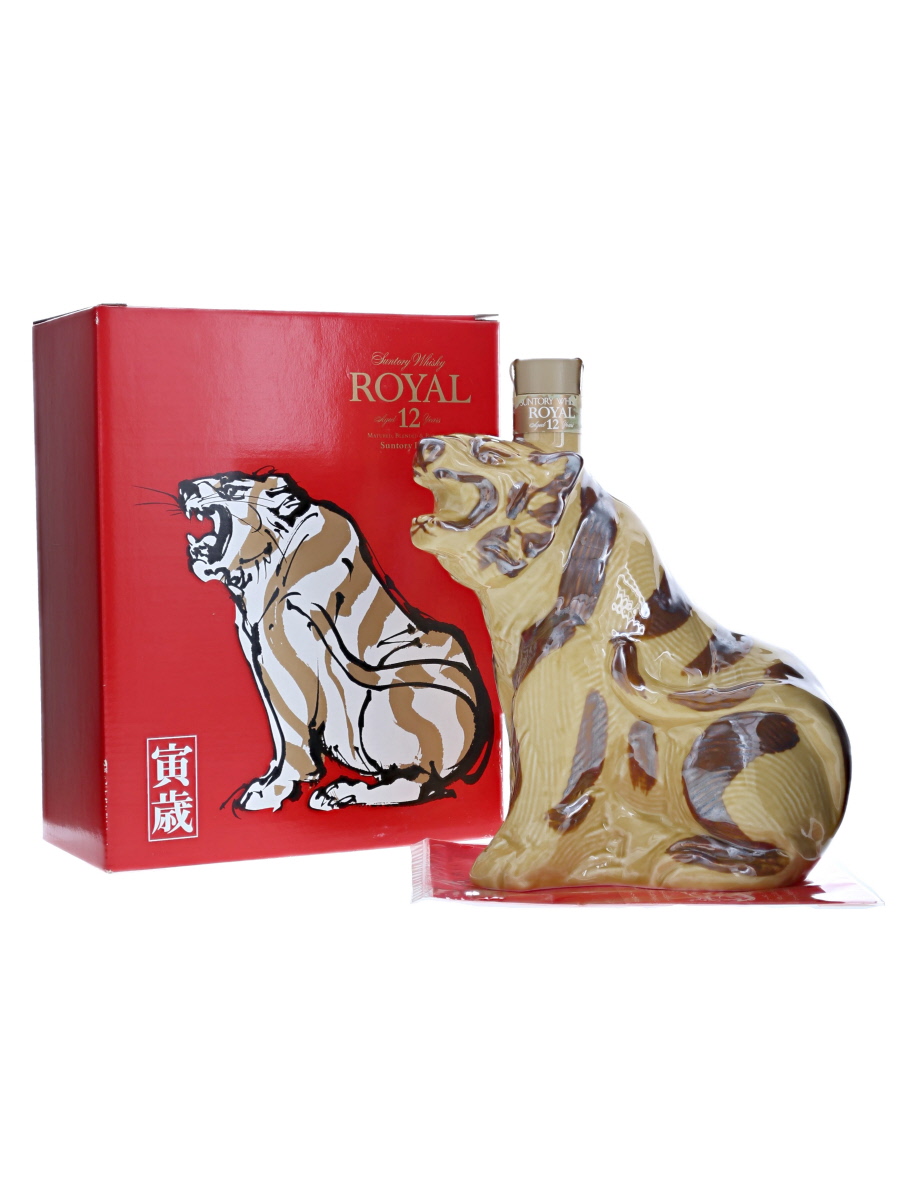 Suntory Royal Blended Whisky 12 years Zodiac Ceramic Tiger Bottle 60cl ...
