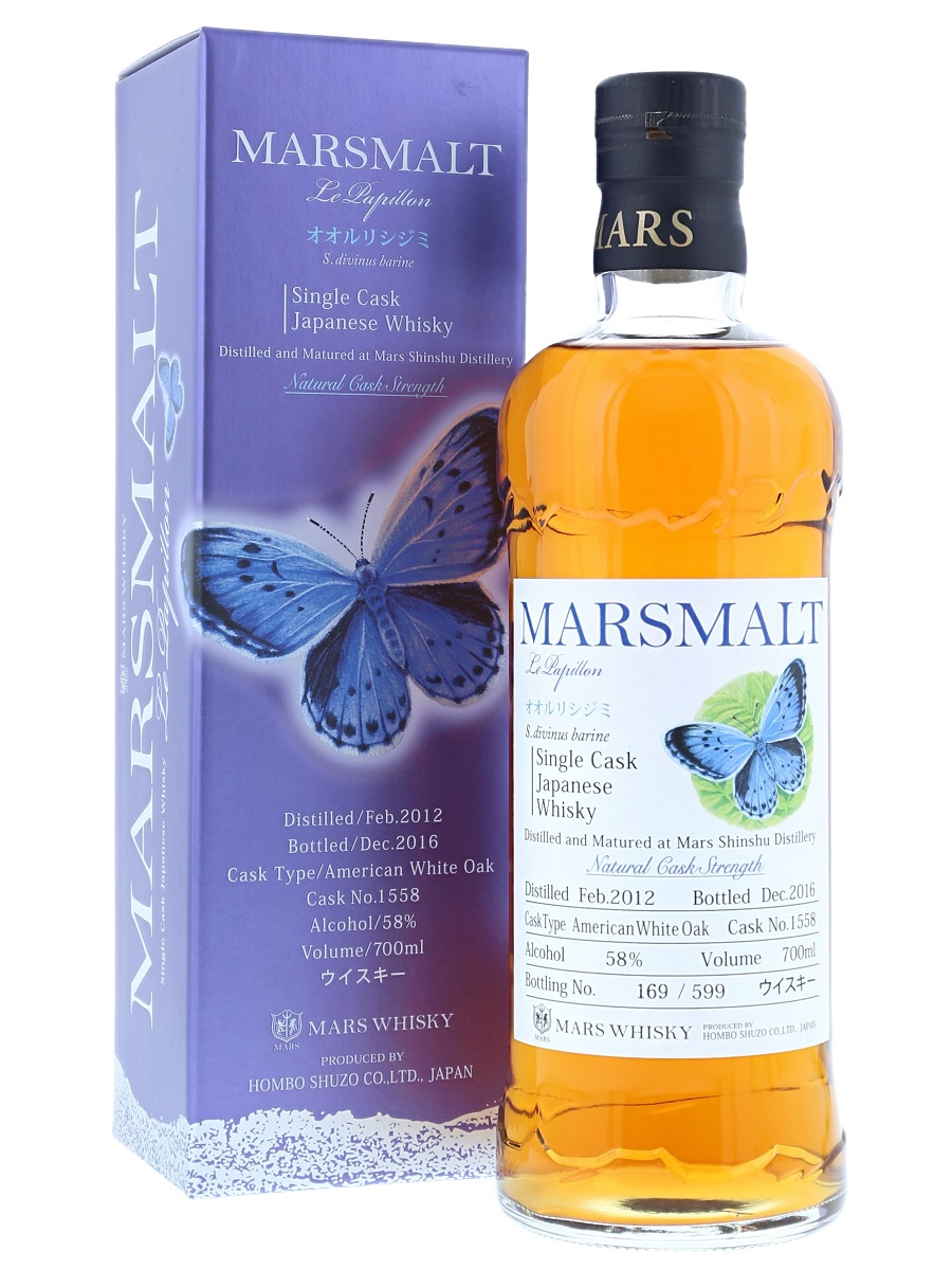 Mars Malt Le Papillon 2012 ＃1558 70cl / 58% - Kabukiwhisky Buy Japanese ...
