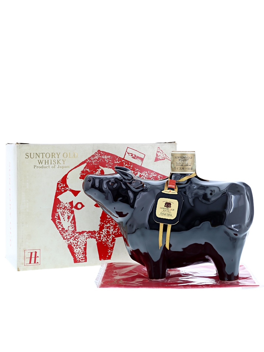 Suntory Old Blended Whisky Zodiac Ceramic Boar Bottle Bot.Pre1989 70cl ...